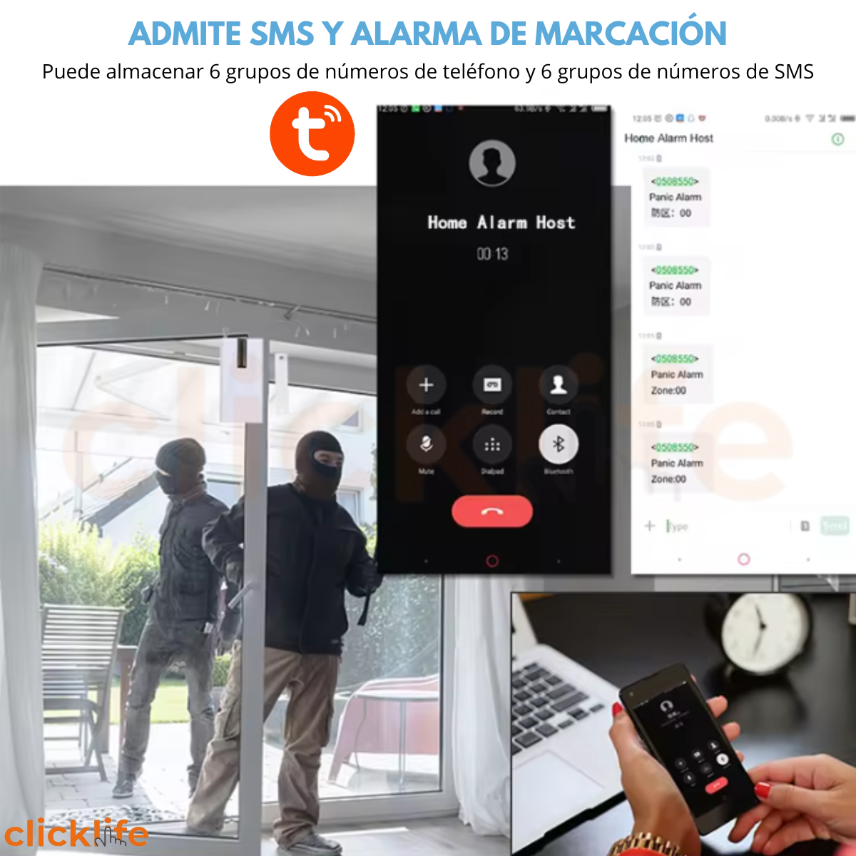 Alarma Wifi Línea Telefónica Panel Casa Negocio App – Clicklife